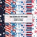Patriotic Patterns, Red, White, and Blue Digital Paper Collection ...