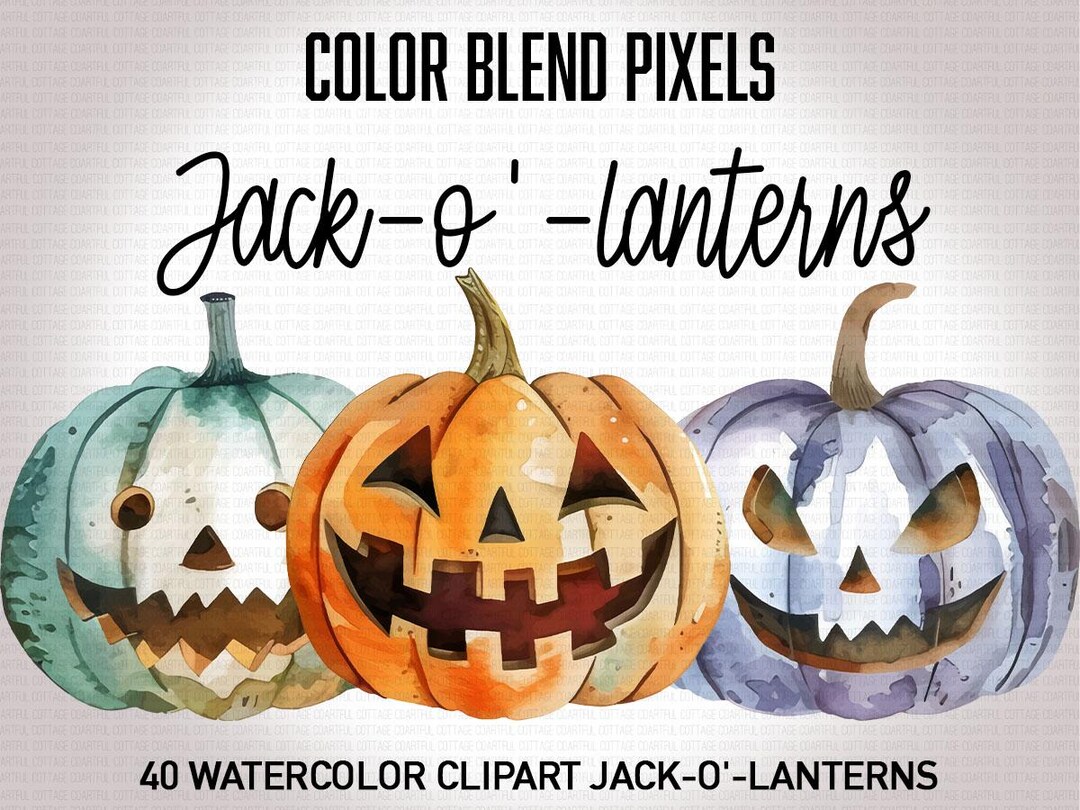 Halloween Jack-o-lanterns Bundle, Pumpkins Bundle, Autumn Clipart ...