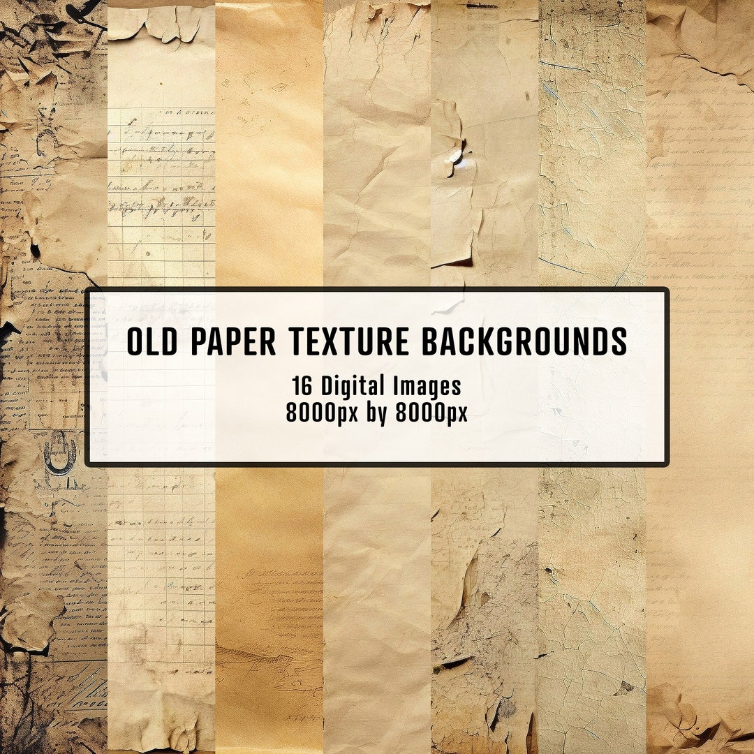 Vintage Paper Pack - Distressed Texture, Aged Parchment, Printable ...