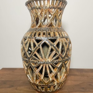 Tall Double Walled Vase - Etsy