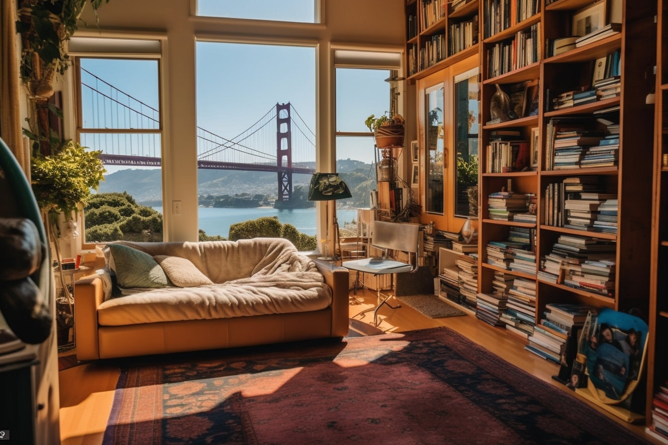 San Francisco Golden Gate Bridge Zoom Virtual Background Home Office ...
