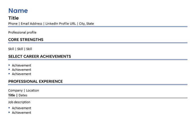 Modern Resume & Matching Cover Letter Templates - Etsy