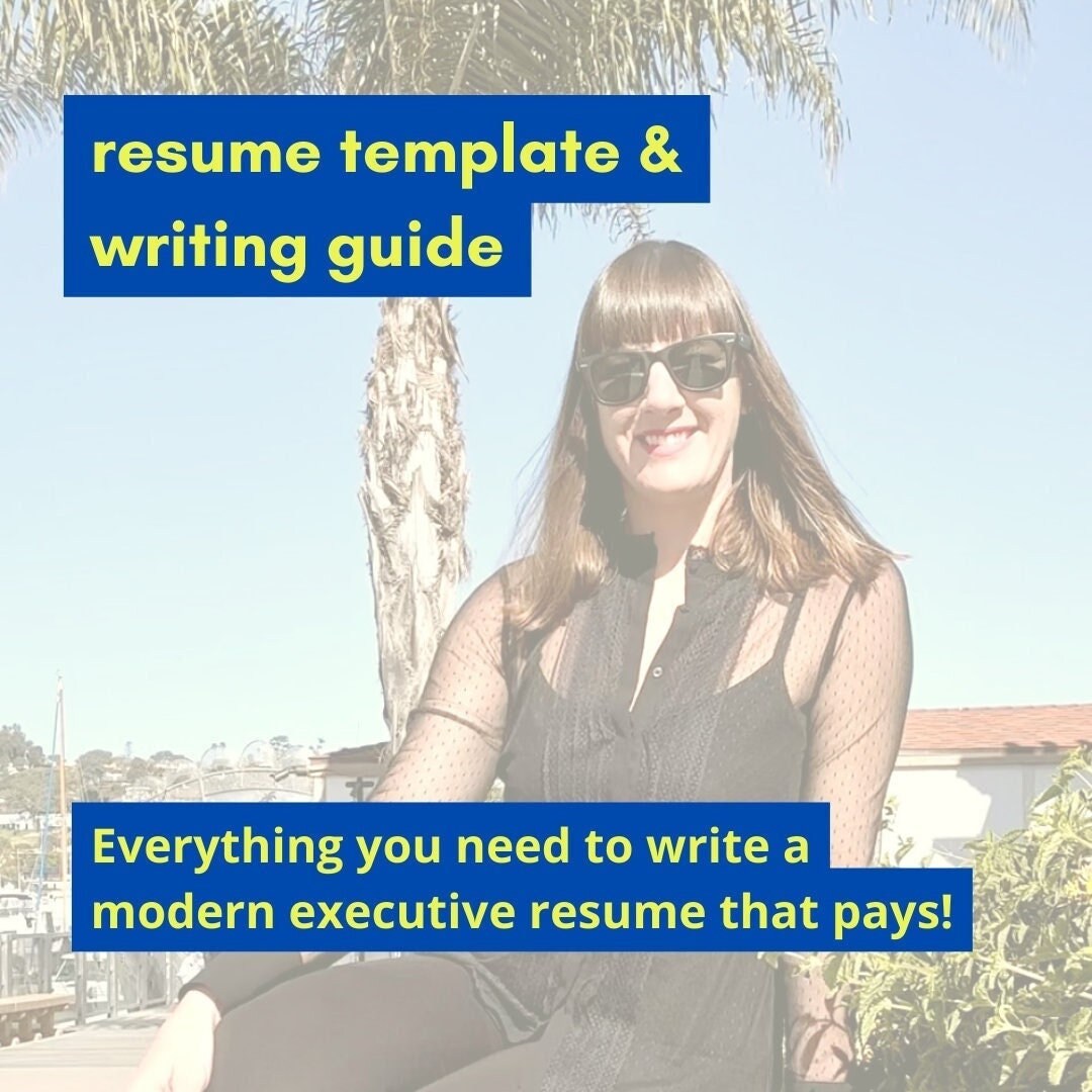 Modern Executive Resume Template & Resume Writing Guide - Etsy