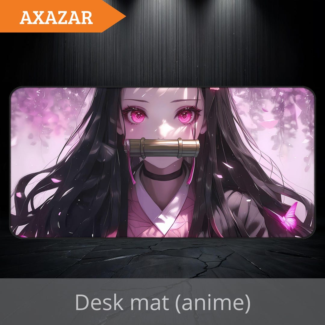 Anime Mouse Pad, Nezuko Kamado Design, Desk Mat, Personalized Mouse Pad ...