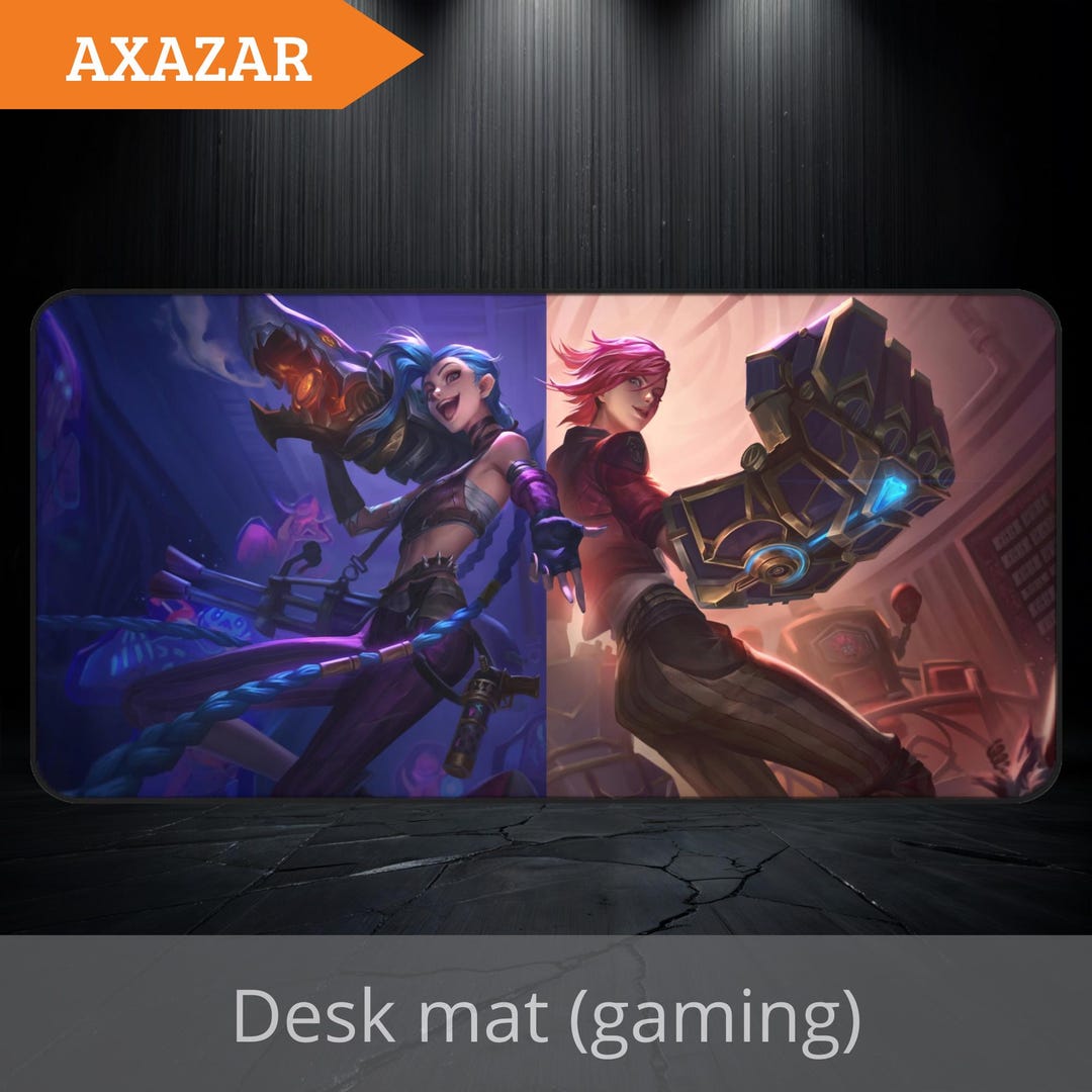 Anime Mouse Pad, Jinx Design, Arcane, Desk Mat, Personalized Mouse Pad ...