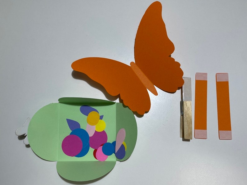 Butterfly Craft Kit for Kids: Wooden Peg, Colorful Card - Etsy