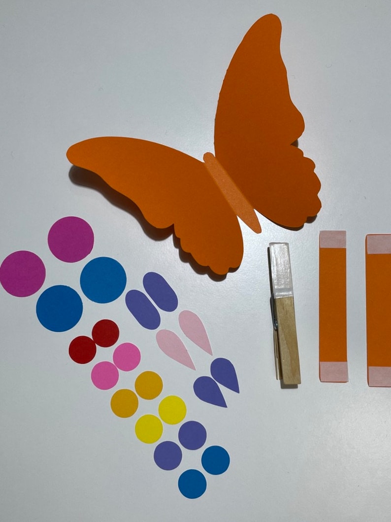 Butterfly Craft Kit for Kids: Wooden Peg, Colorful Card - Etsy