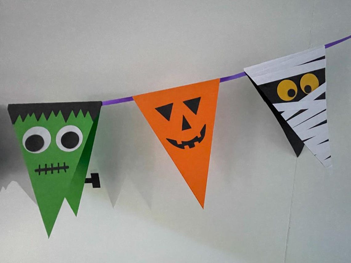 Halloween Spooky Bunting Craft Kit: Paper Craft DIY for Children - Etsy UK
