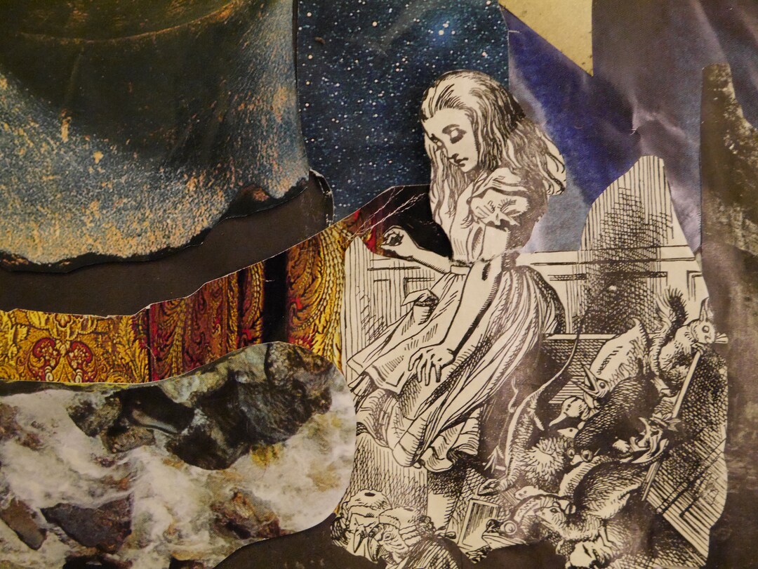 Alice Abides a Moment | Quality Handmade Fine Art Collage Print of ...
