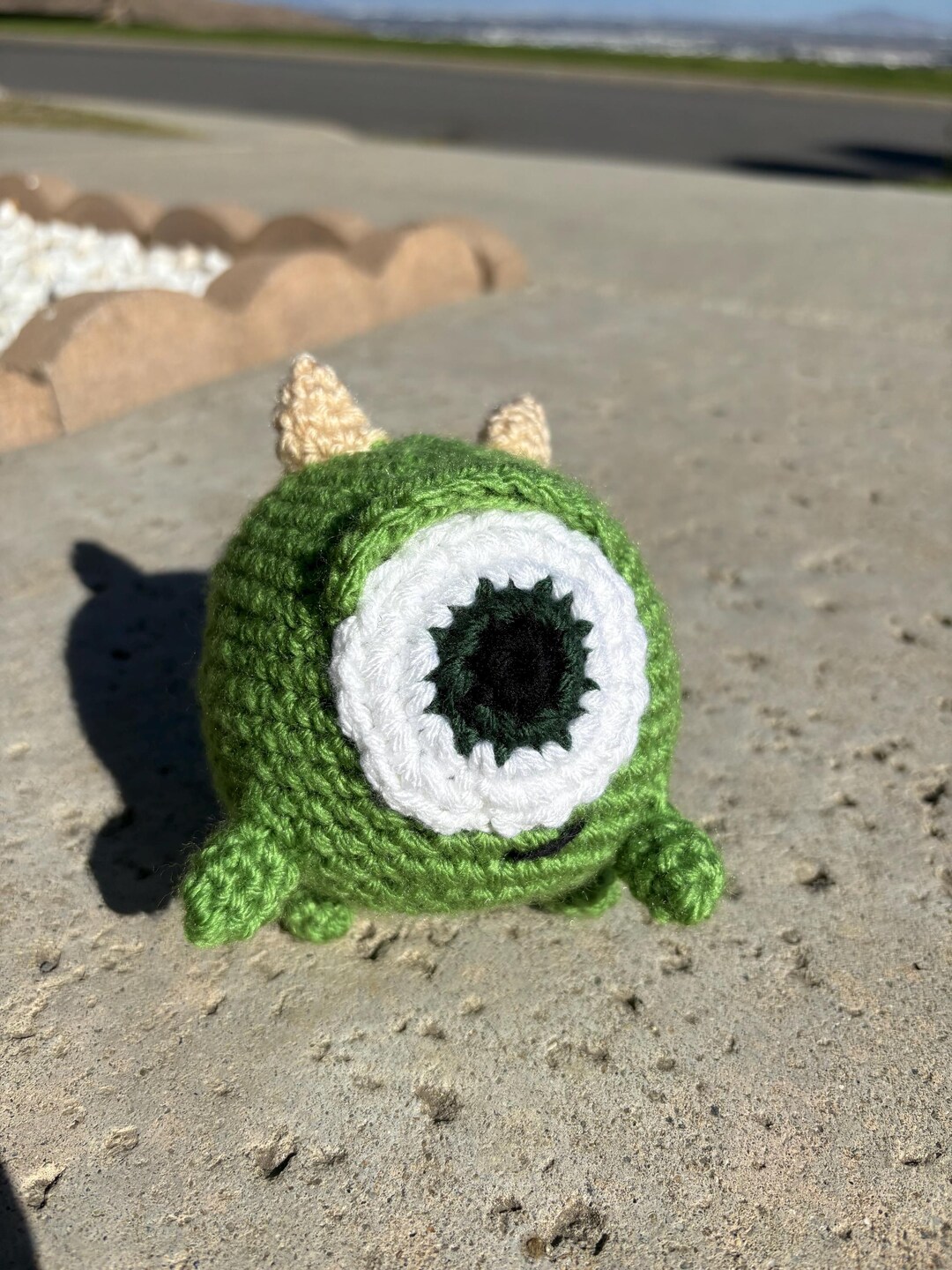 Mini Mike Wazowski Crochet Plush – Handmade Monsters Inc Toy, Cute ...
