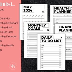 2024 Planner Journal 2024 Planner DATED 2024 Printable Planner Daily ...