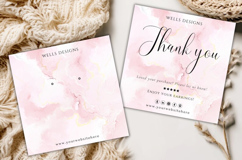 Editable Jewelry Display Card Template Small Business Packaging ...