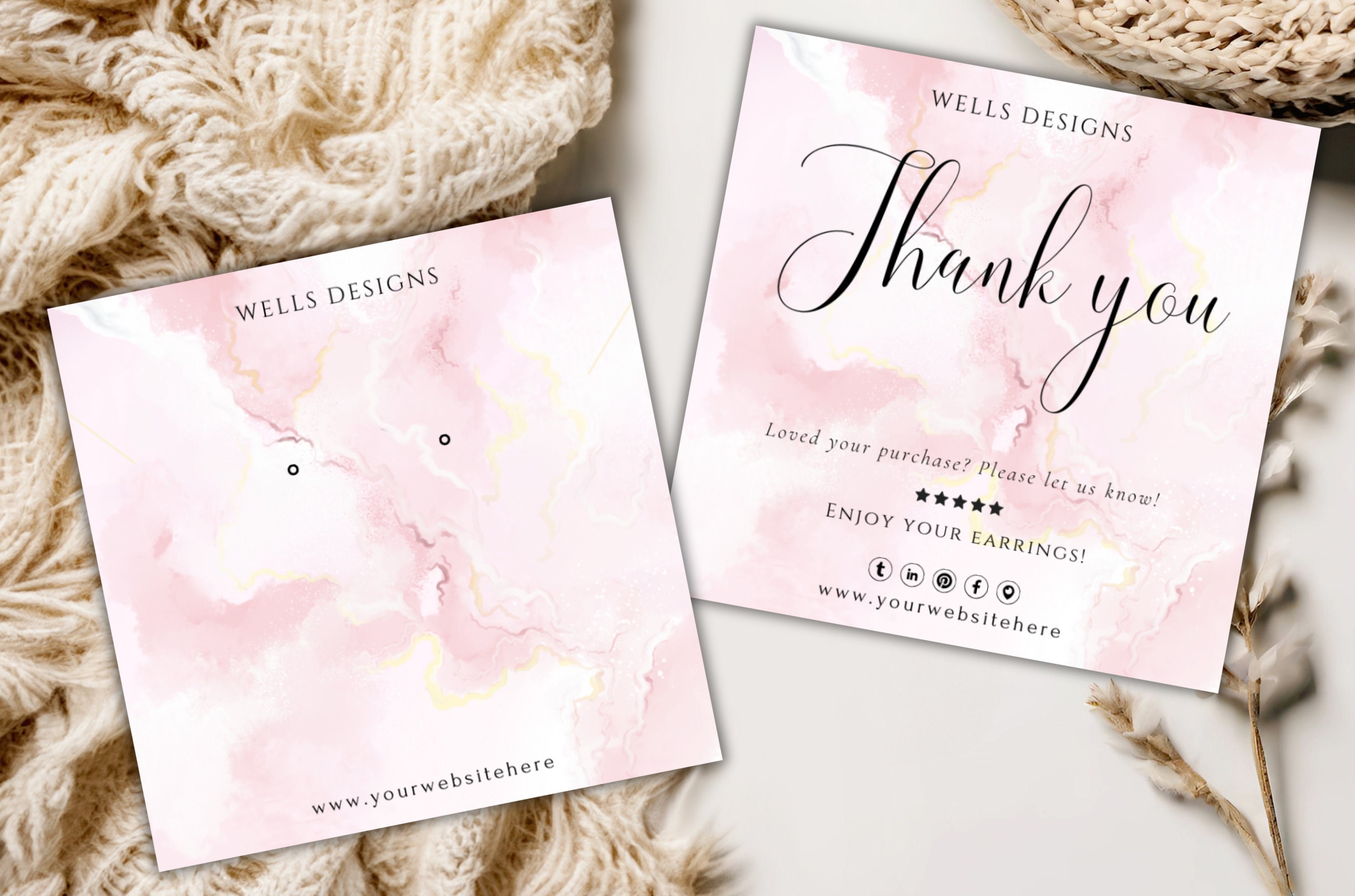 Editable Jewelry Display Card Template Small Business Packaging ...