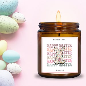 Editable Candle Labels Easter Candle Labels Easter Bunny Candles - Etsy