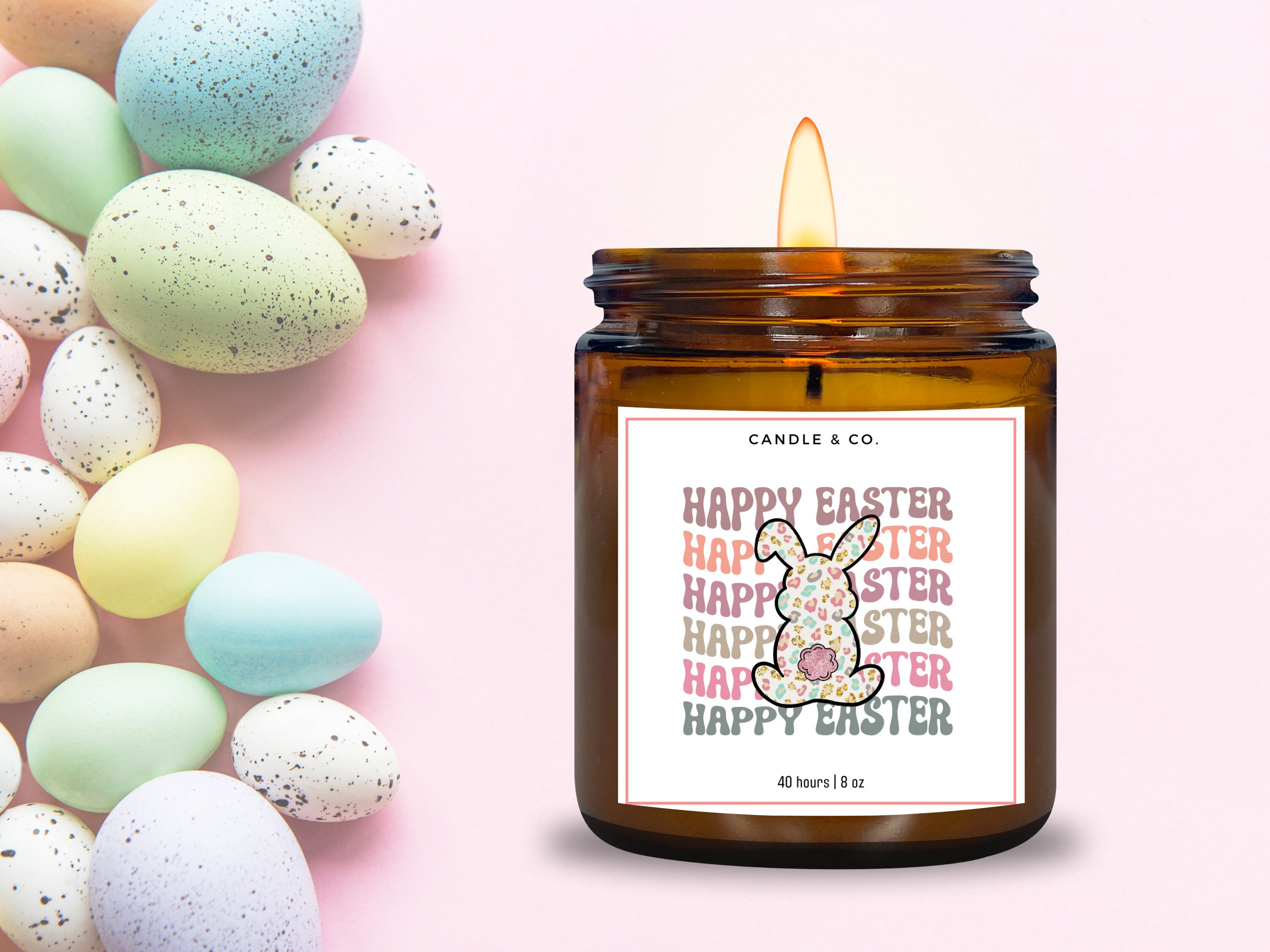 Editable Candle Labels Easter Candle Labels Easter Bunny Candles - Etsy