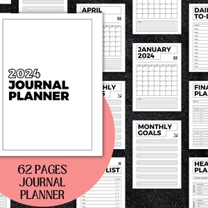 2024 Planner Journal 2024 Planner DATED 2024 Printable Planner Daily ...