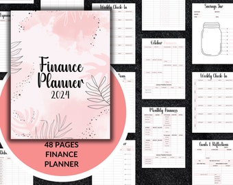 Financial Planner Printable Budget Planner Finance Savings Tracker ...