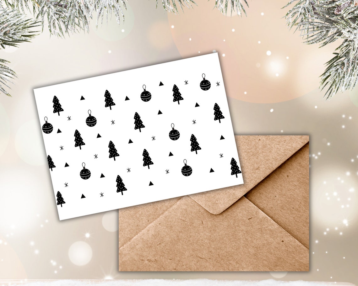 Printable Christmas Cards Festive Printable Christmas Cards - Etsy