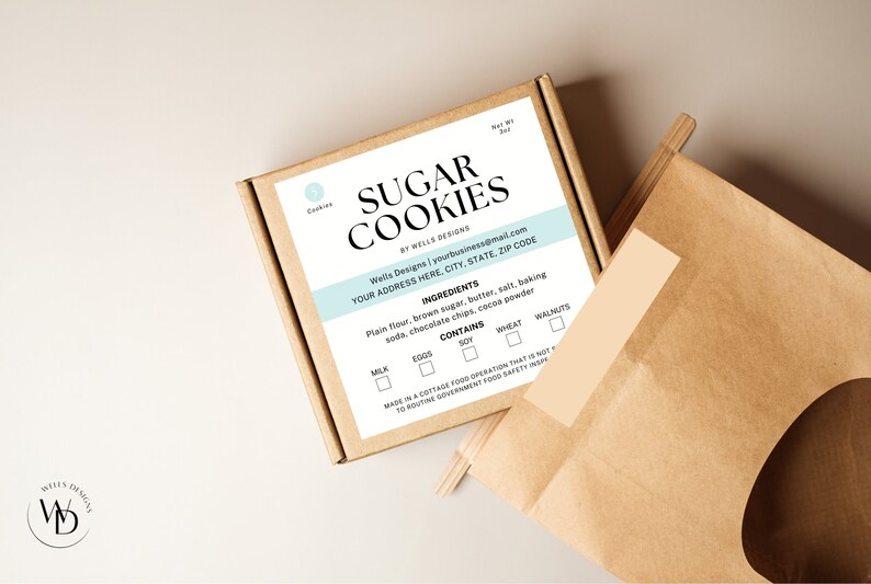 Cottage Food Label Home Baked Goods Label Printable Food Label Cottage ...