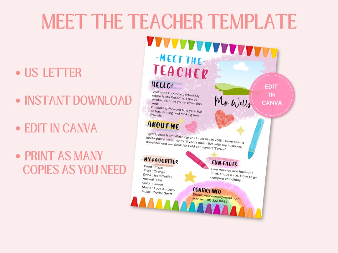 Meet the Teacher Back to School Flyer Back-to-school Introduction ...