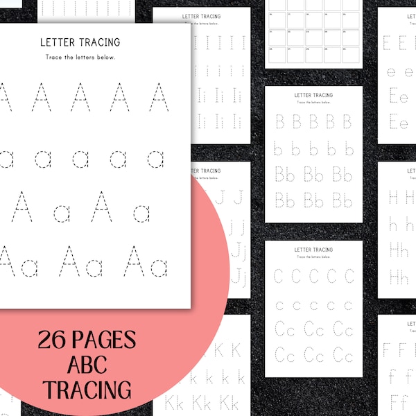 26 Abc Phonics Tracing Preschool Kindergarten Handwriting and Phonics ...