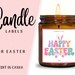 Editable Candle Labels Easter Candle Labels Easter Bunny Candles - Etsy