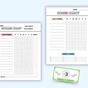 Kids Reward Bundle Behavior Chart Reward Bucks Reward - Etsy