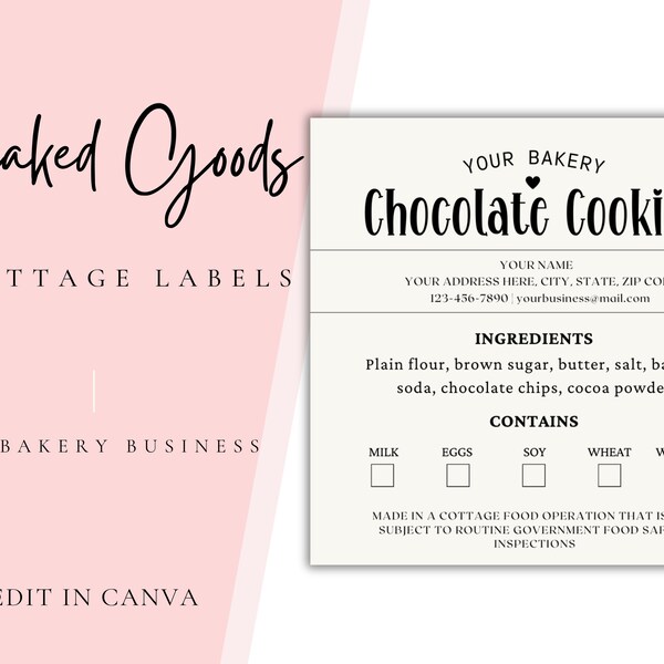 Cottage Food Label - Etsy