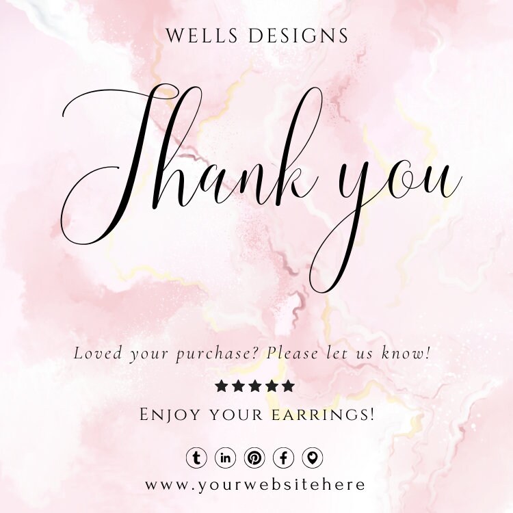 Editable Jewelry Display Card Template Small Business Packaging ...