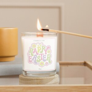 Editable Candle Labels Easter Candle Labels Easter Bunny Candles - Etsy