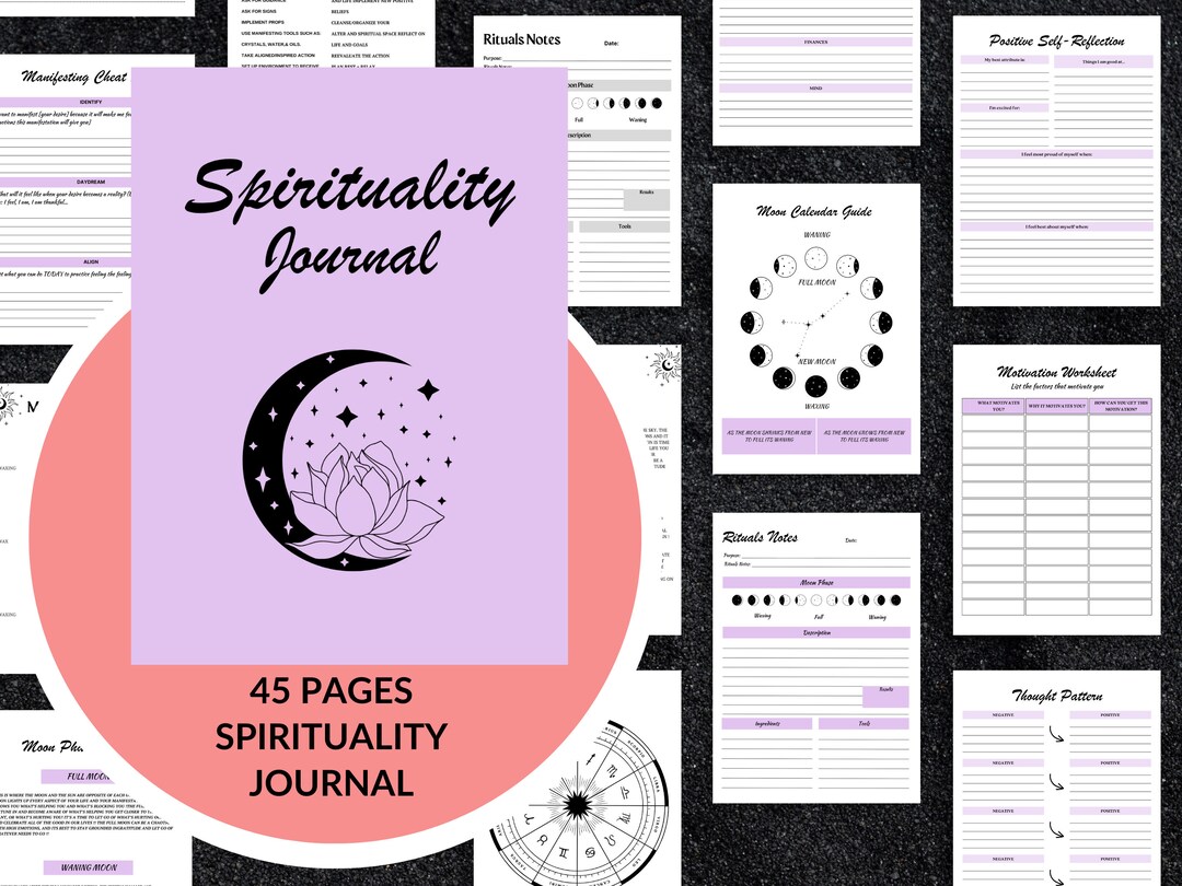 Printable Spirituality Planner Manifestation Journal Digital Chakra ...