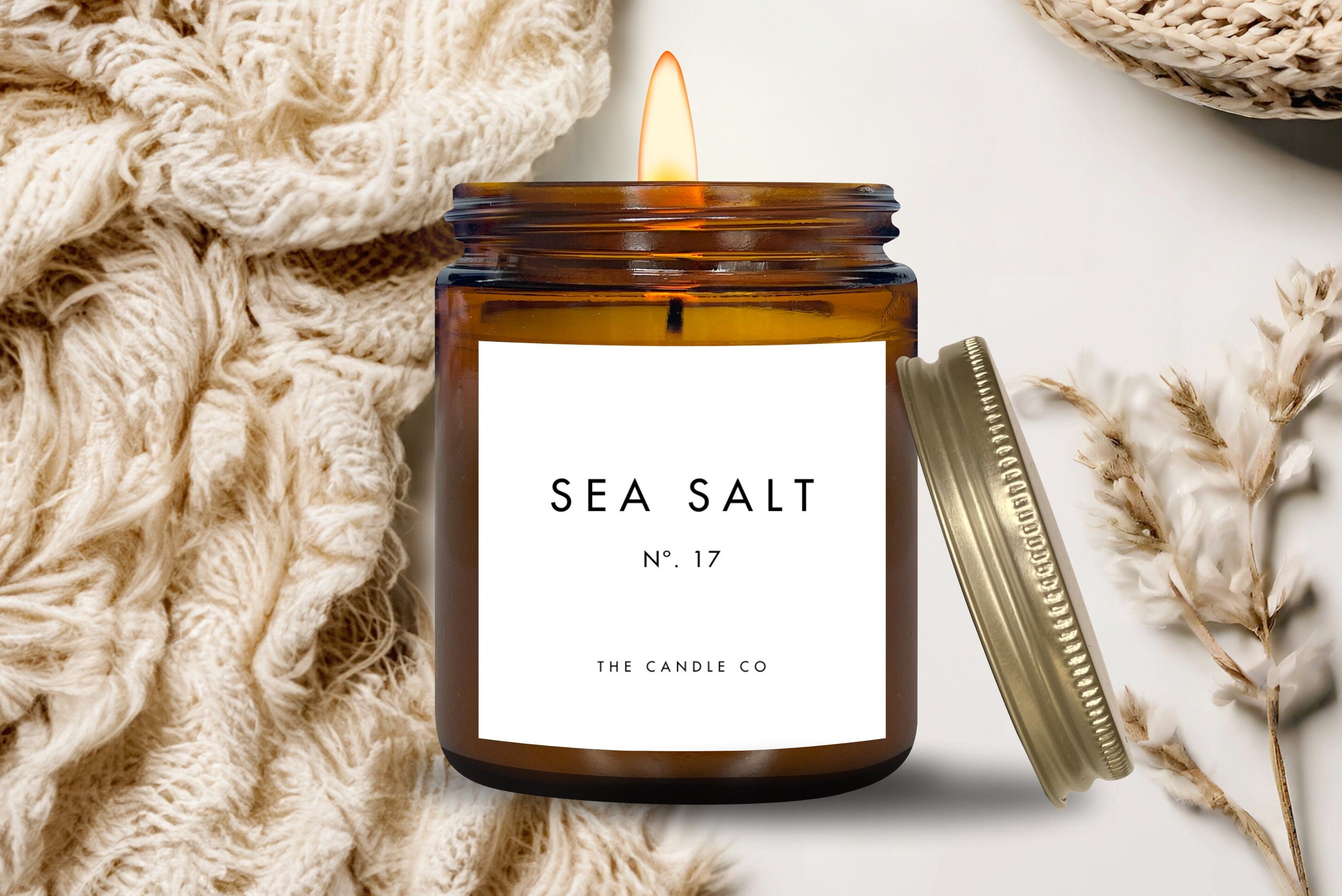 DIY Minimal Candle Label Template Modern Candle Label Customizable ...