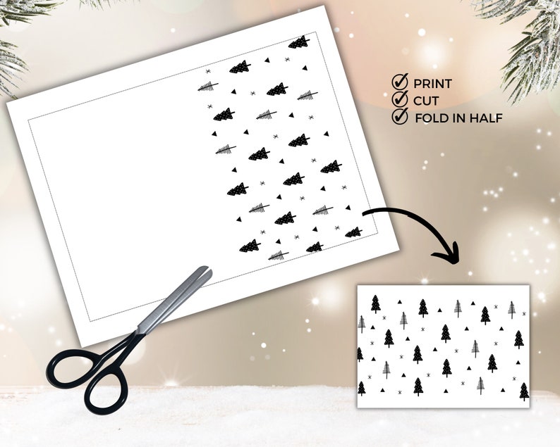 Printable Christmas Cards Festive Printable Christmas Cards - Etsy