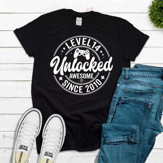 Buy 14th Birthday Shirt Level 14 Unlocked Shirt Gamer Shirts for Teens 14 Year Old Shirt Fourteenth Birthday Gift Boy Birthday Shirt 14 Online in India Etsy