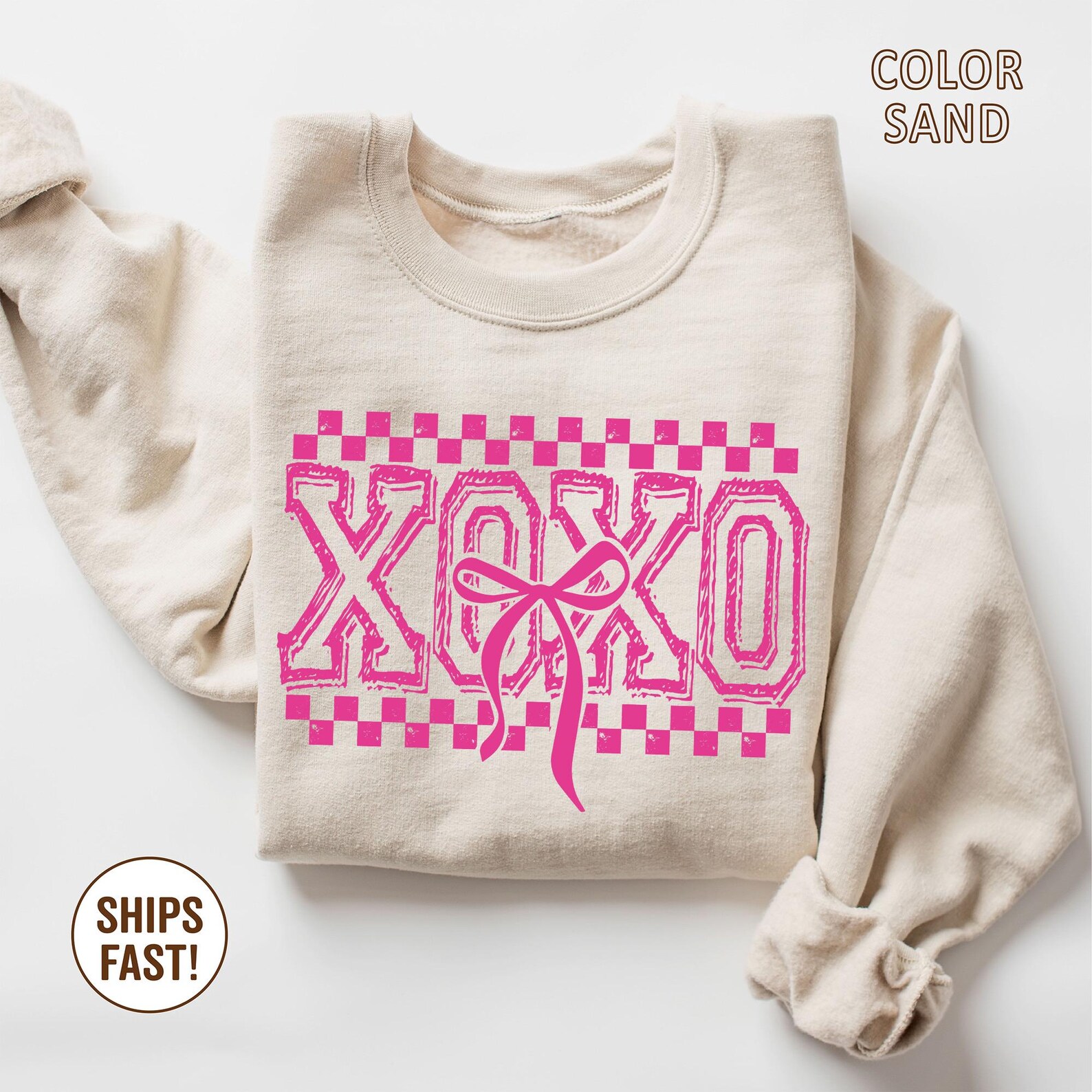 Retro Checkered Valentine Xoxo Sweatshirt, Valentine's Day Shirt, Women ...
