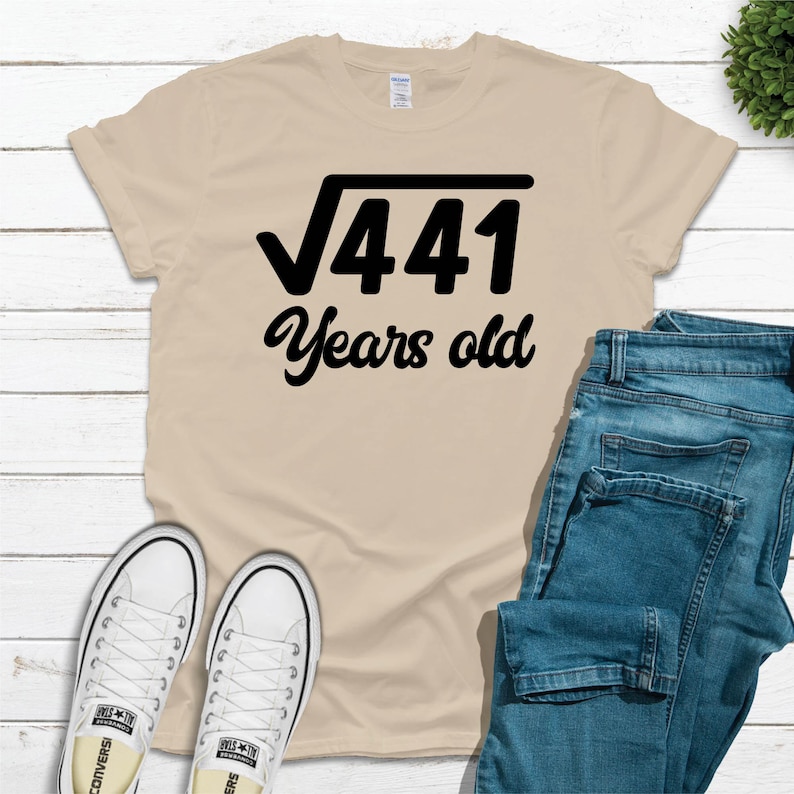 21st Birthday Math T-shirt: Square Root of 441 Gift - Etsy
