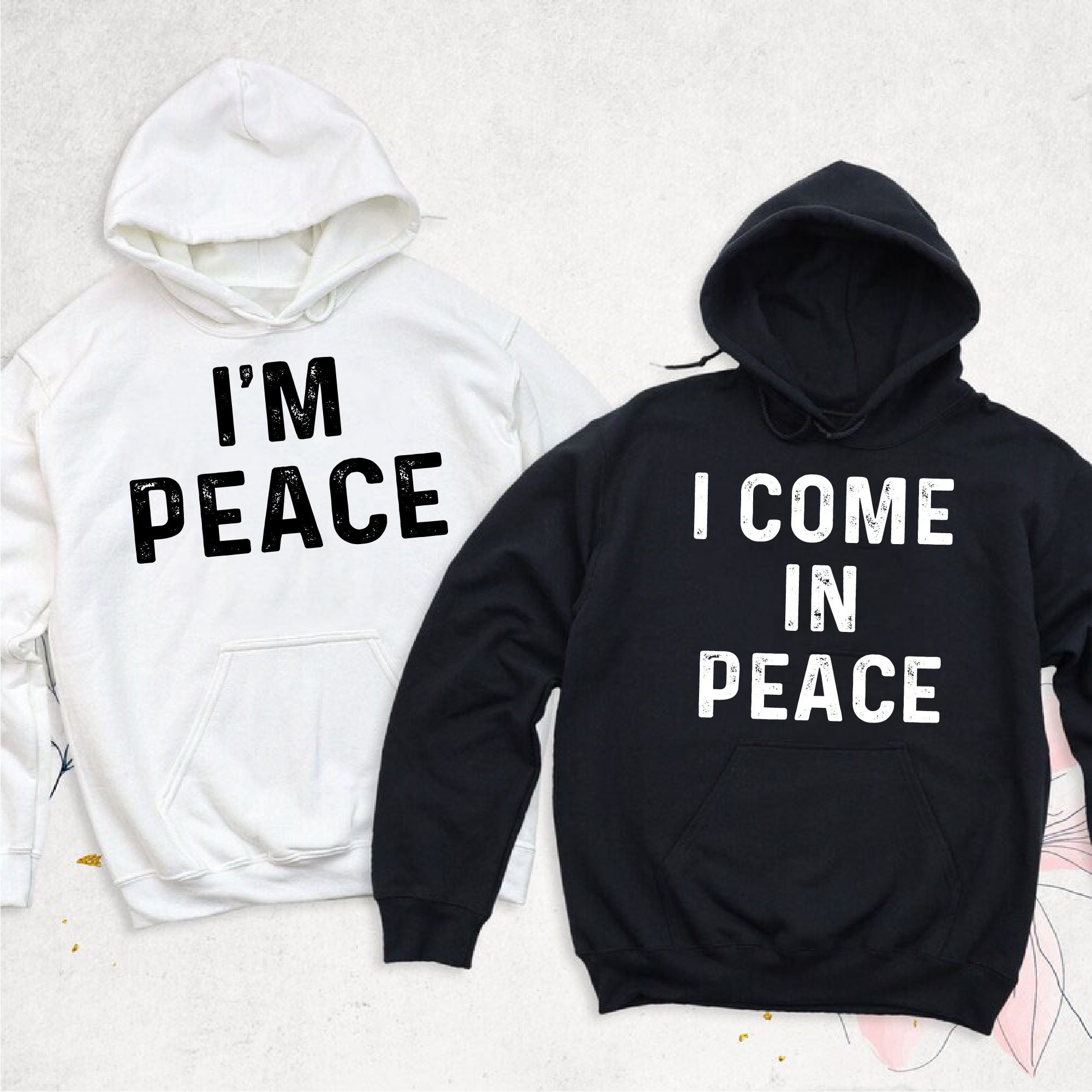 I Come in Peace I'm Peace Funny Matching Couples, I Come in Peace ...