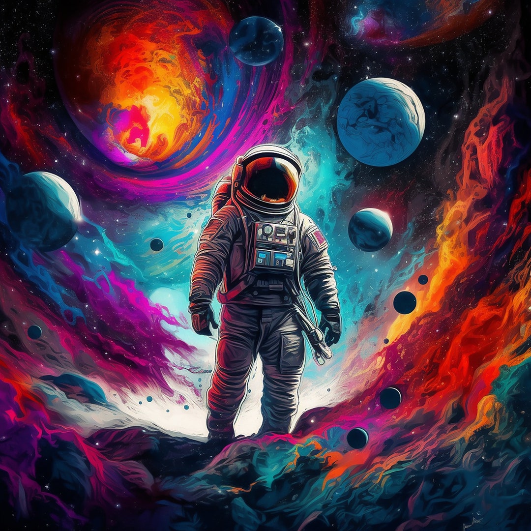 Unique Space-themed Digital Art Download for Wall Decor, Clothing, and ...