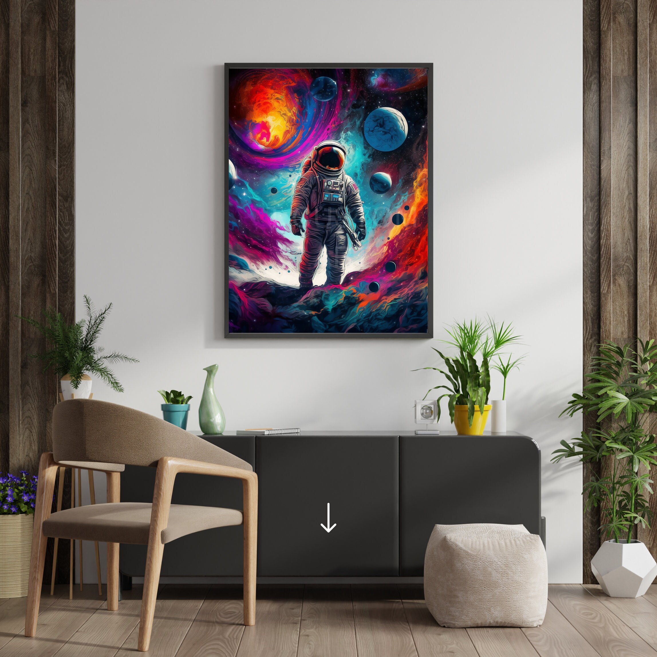 Unique Space-themed Digital Art Download for Wall Decor - Etsy
