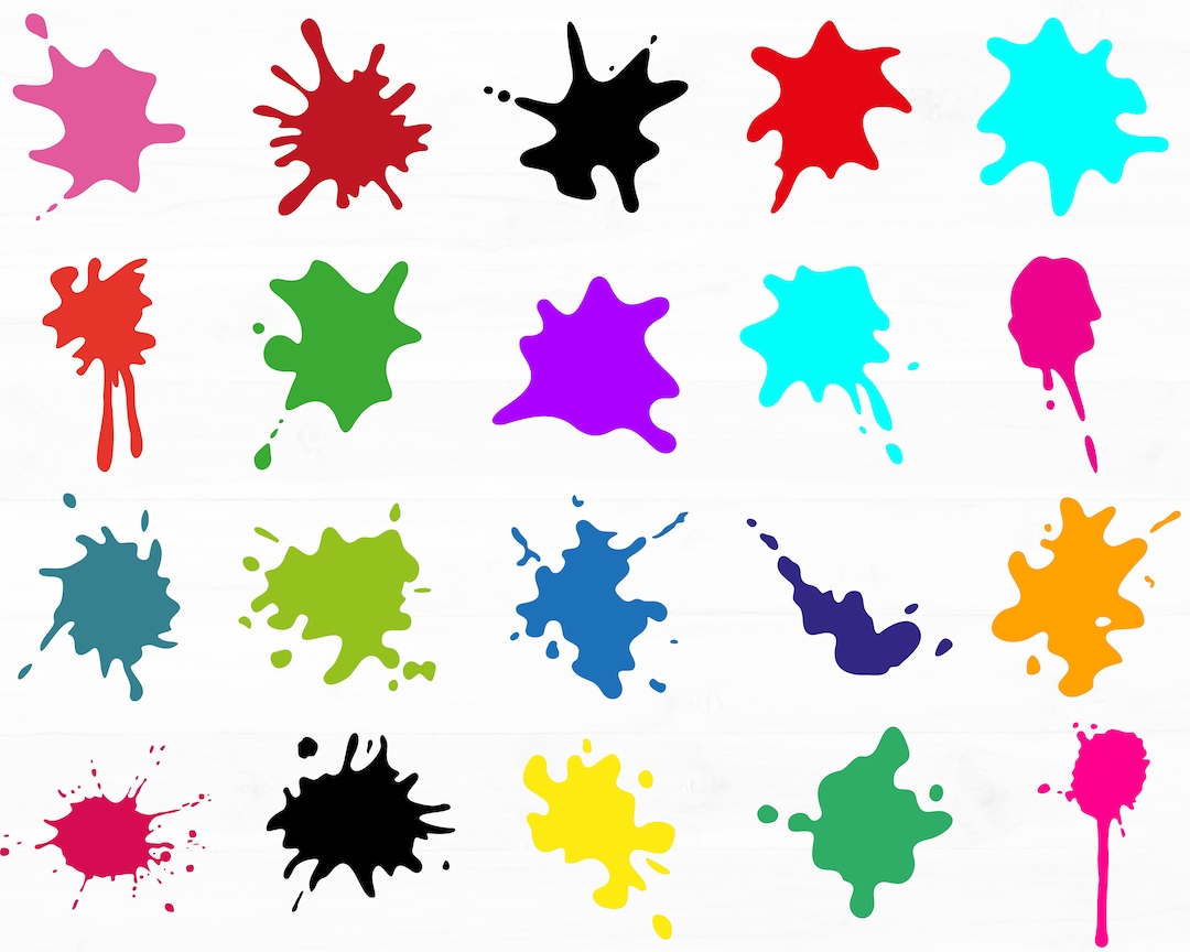 Paint Splatter Svg Bundle Paint Splatter Png Paint Splash Svg Paint ...