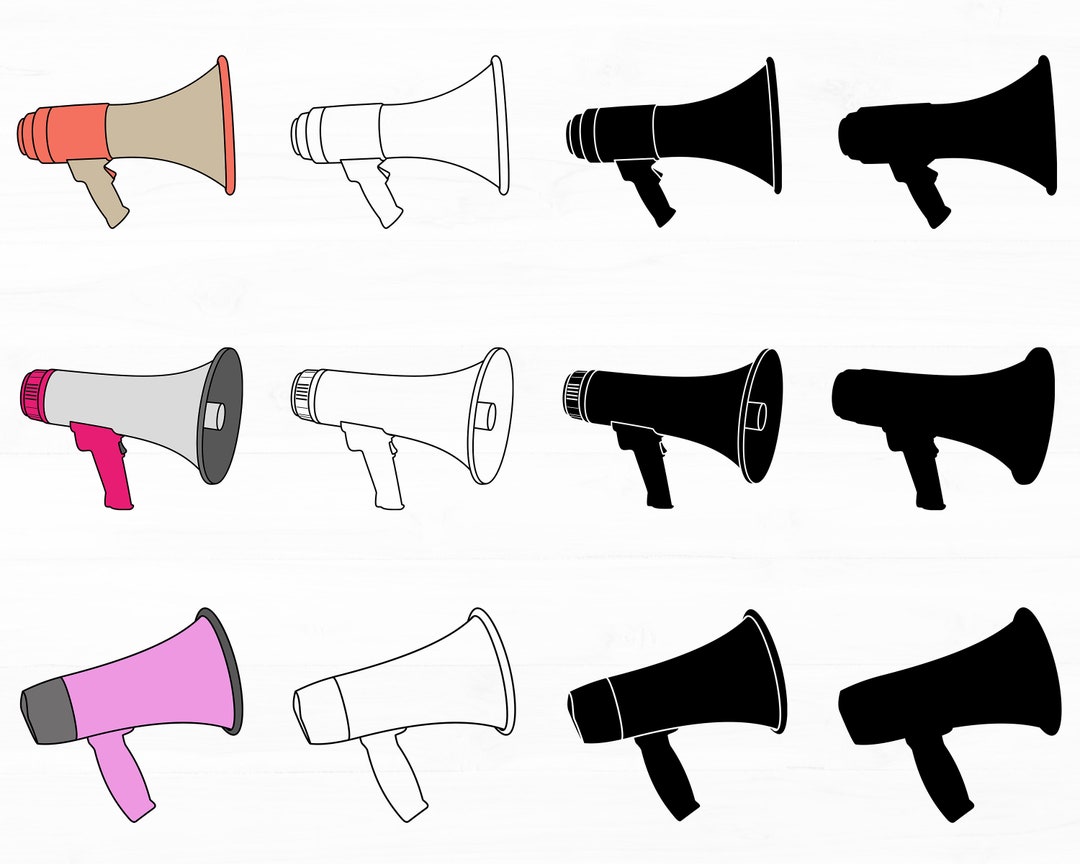 Cheer Megaphone Svg Bundle Cheerleading Megaphone Svg Cheerleader ...
