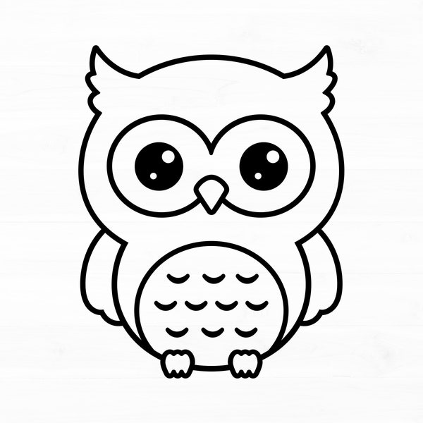 Easy Drawing of Owl - Etsy UK