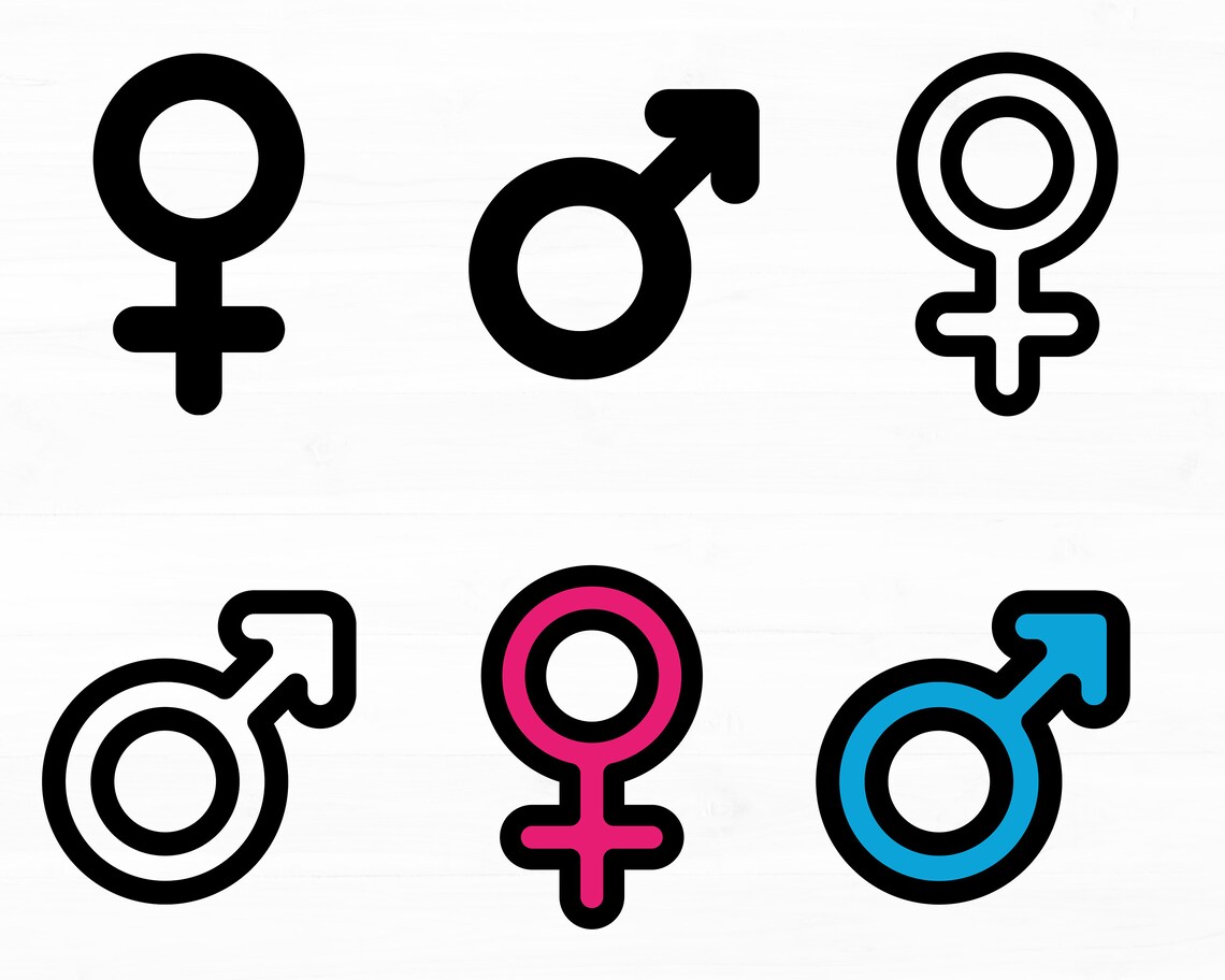 Gender Symbol Svg Gender Reveal Svg Female Symbol Male Symbol Gender ...