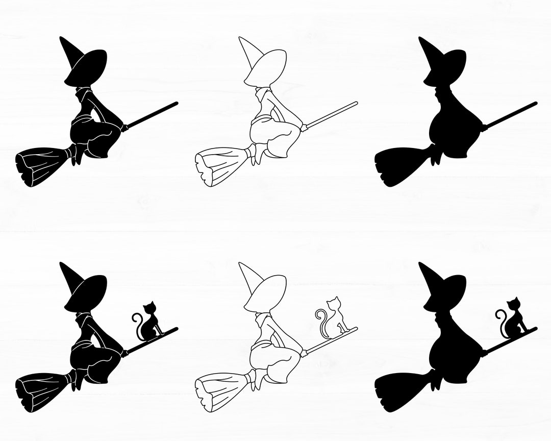 Fliegende Hexe SVG Bundle Hexe SVG Halloween Hexe Designs Hexe ...