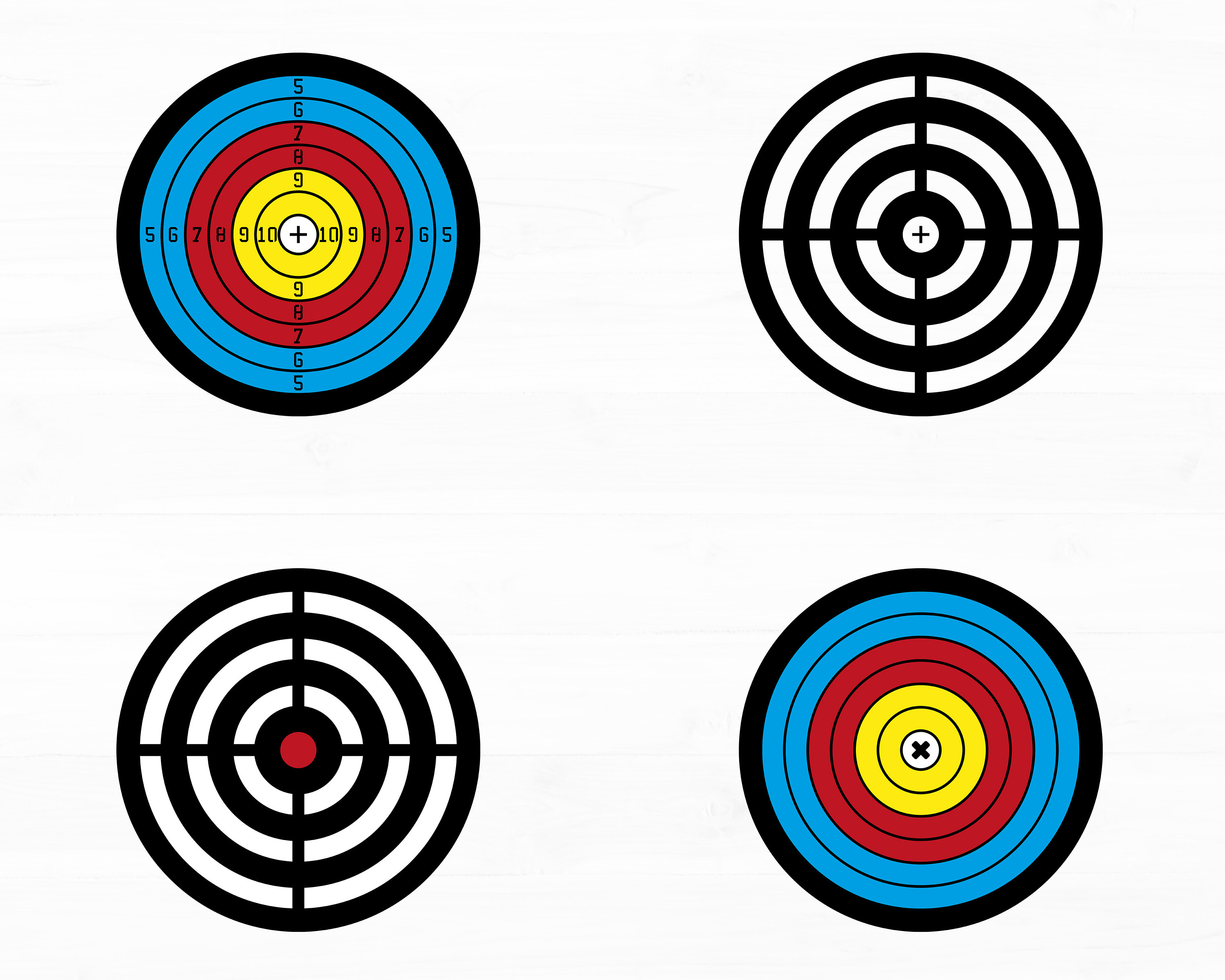 Bullseye Target Svg Archery Target Svg Bullseye Png Target Png Bundle ...