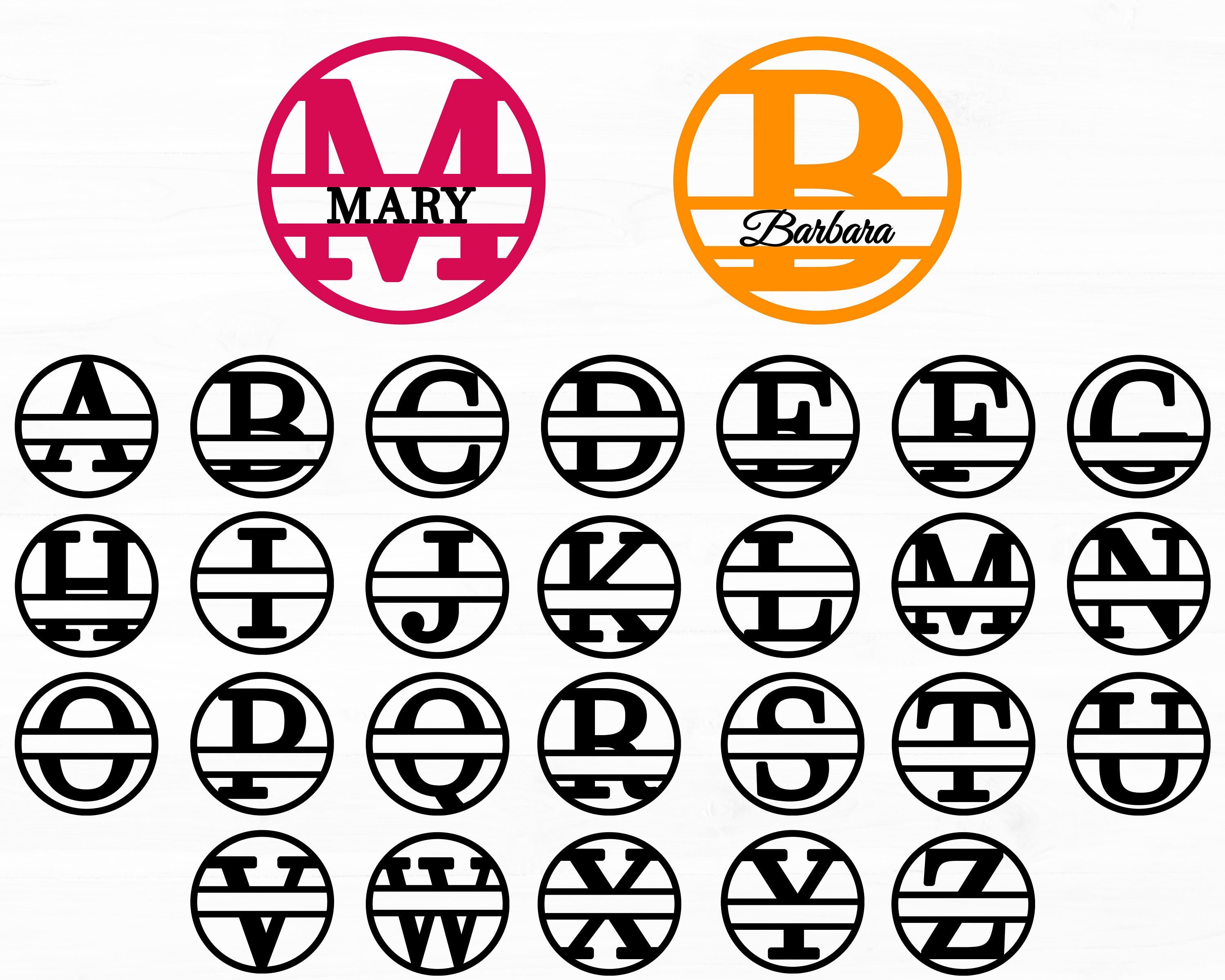 Split Monogram Letters Svg Png Split Monogram Alphabet Keychain Svg ...