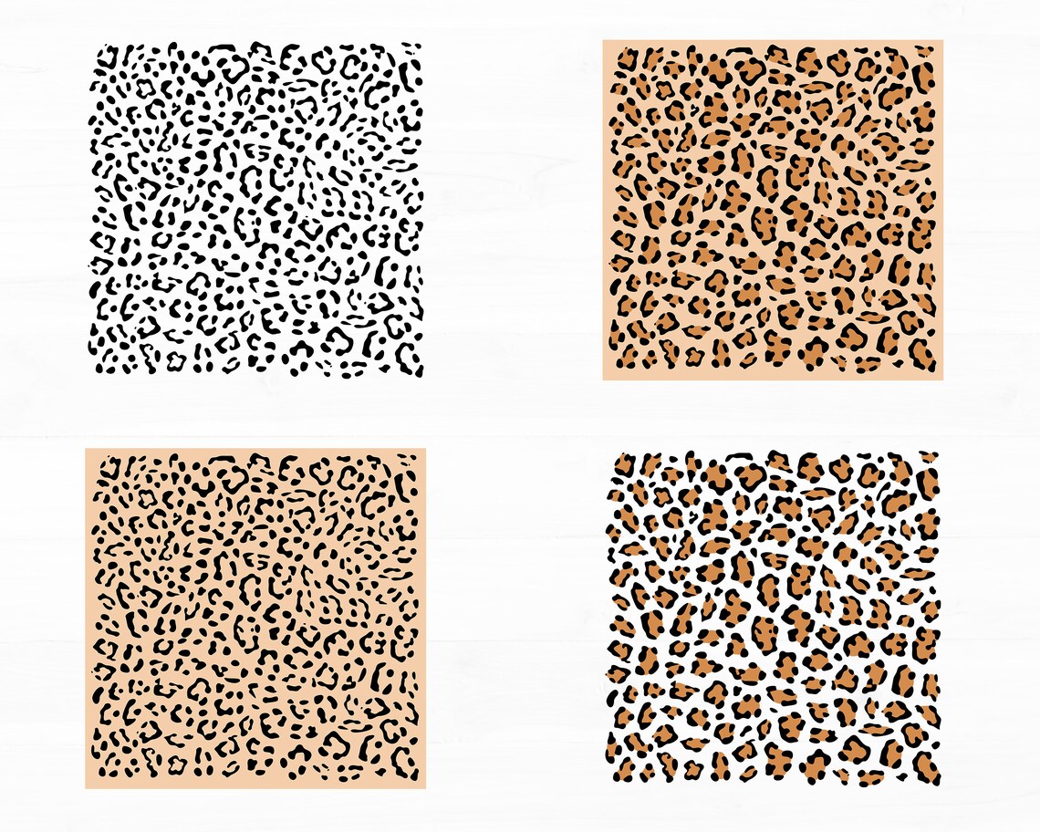 Leopard Print Svg Bundle Leopard Print Pattern Svg Cheetah Print Svg ...
