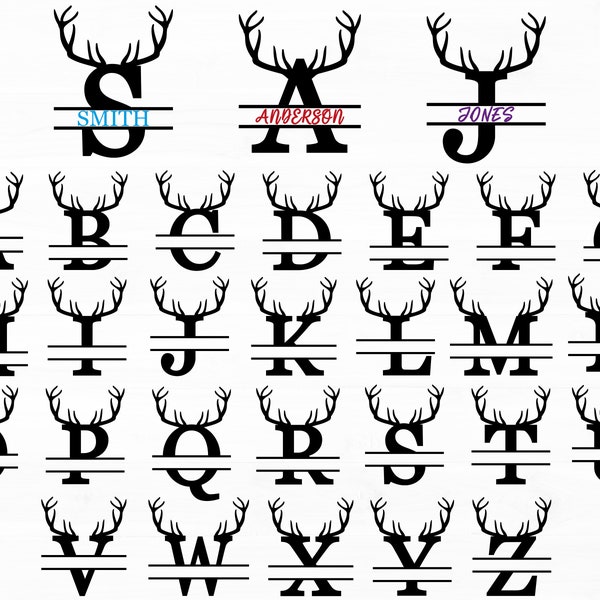 Deer Monogram Svg - Etsy