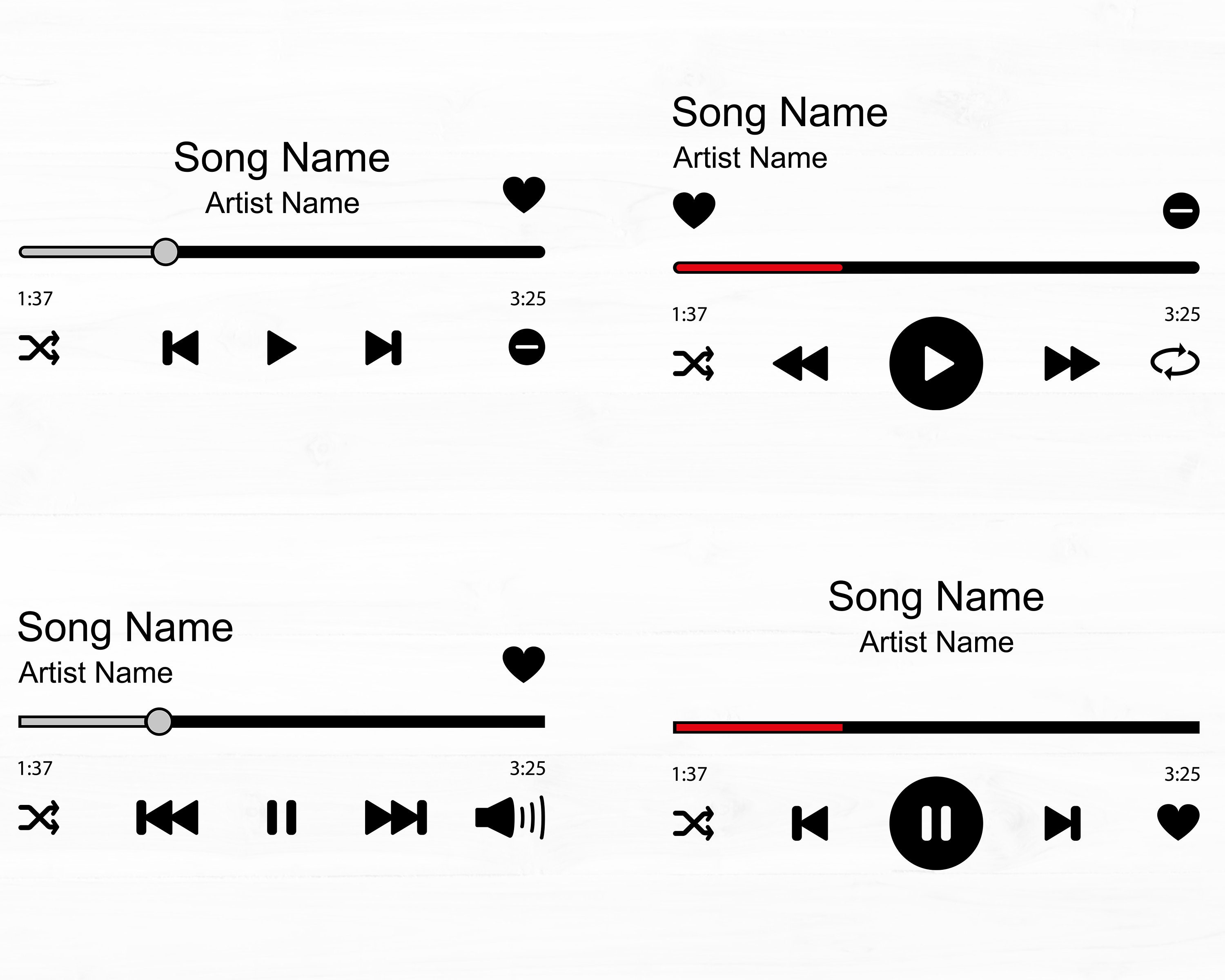 Music Player Svg Music Player Icon Music Player With Audio Control ...