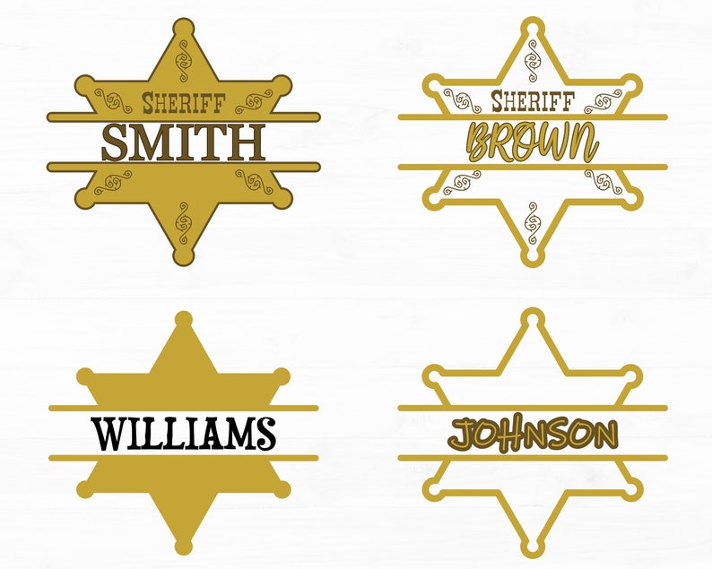 Sheriff Badge Split Frame Svg Sheriff Star Svg Sheriff Badge Png ...